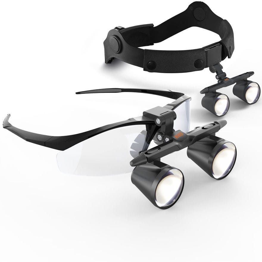Бинокулярная лупа на головном обруче - FD-501G-2 - Nanjing Keweisi Medical Lighting - на очковой ...