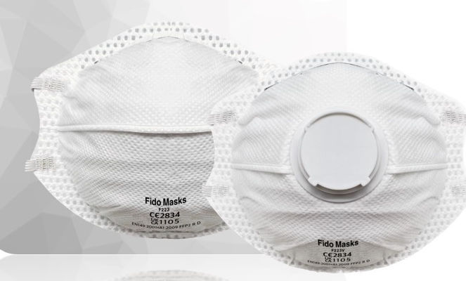 Маска FFP2 - F223 - FIDO MASKS CO., LTD. - без латекса / с клапаном ...