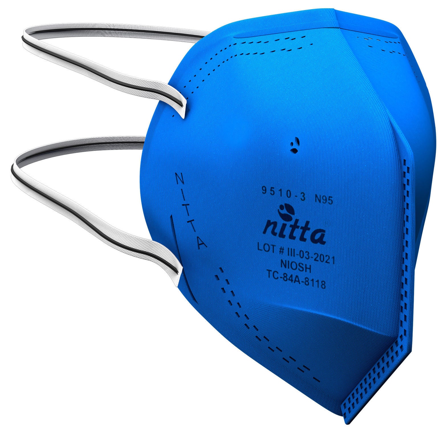 Респиратор N95 - 9510-3 - NITTA S A - из ткани / без клапана / полумаска
