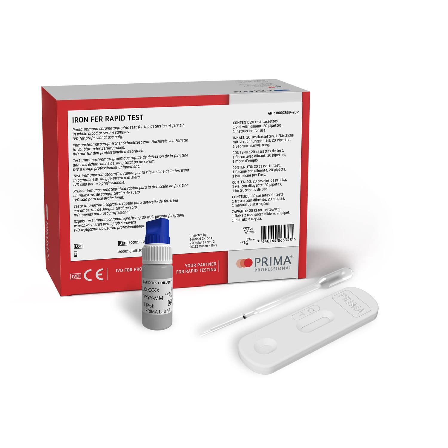 Экспресс-тест для анемии - 800025IP-20P - SENTINEL DIAGNOSTICS - на ...